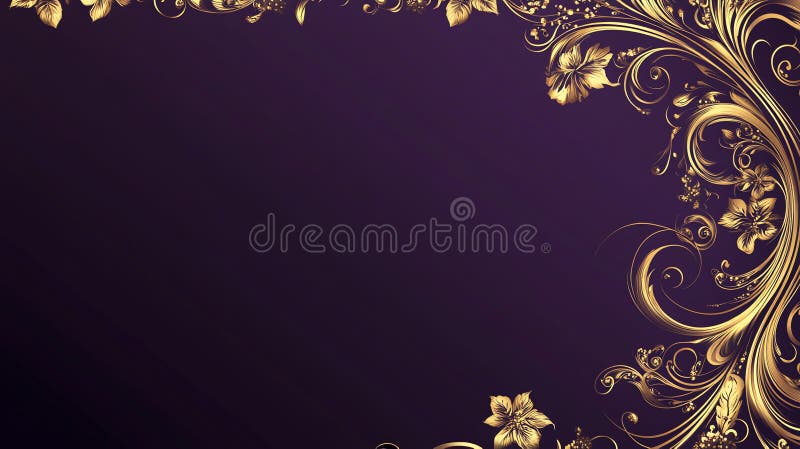 Floral Ornate Gold Frame Vector Design Stock Image - Image of design ...