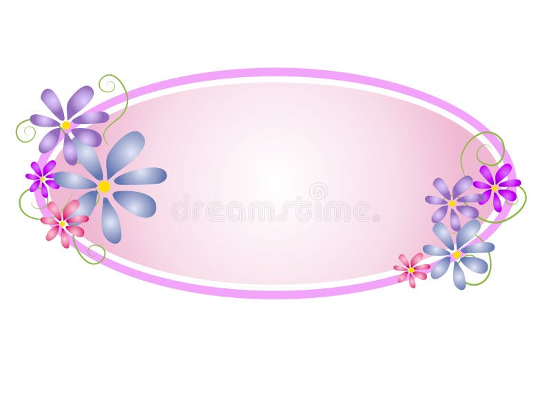 Floral Oval Web Page Logo stock illustration. Illustration of bloom ...