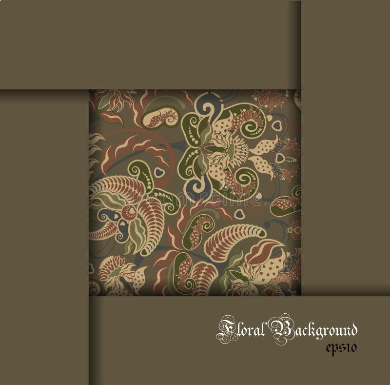 Floral Pale Pattern, Cover Frame Background Stock Vector - Illustration ...