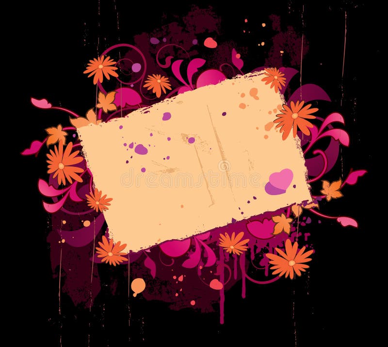 Floral panel stock vector. Illustration of decoration - 12604395