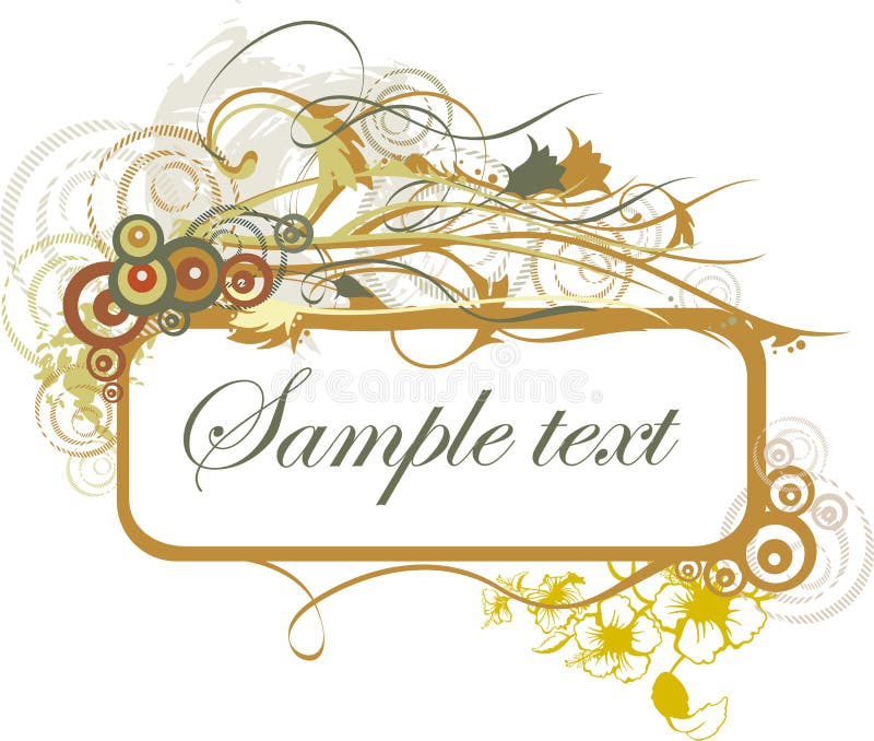 Floral panel stock vector. Illustration of design, branch - 7745717