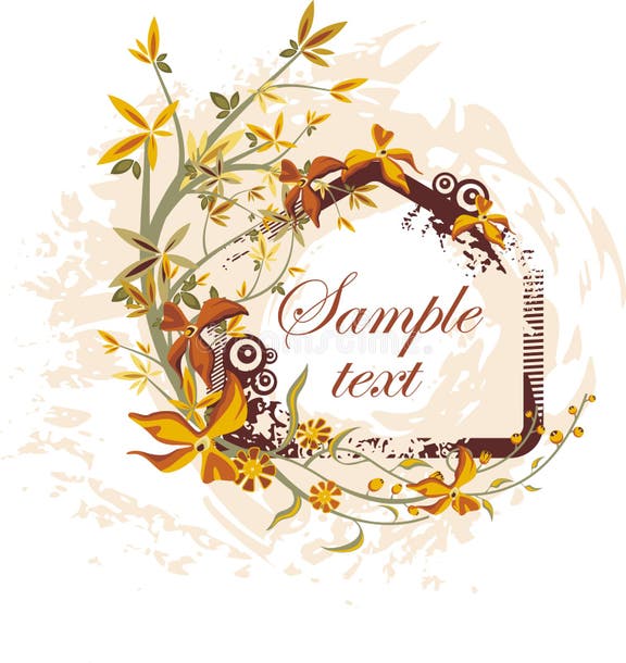 Floral panel stock vector. Illustration of blossom, floral - 7745743