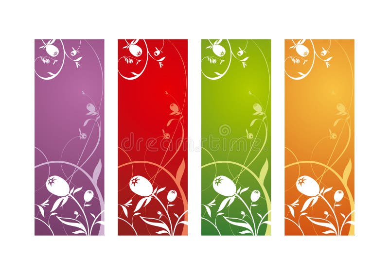 Floral panels stock vector. Illustration of beautiful - 7509174