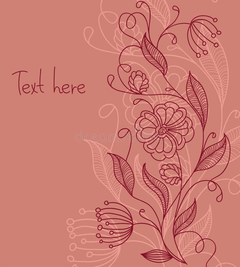 Stylish Floral Embroidery Design. Stock Vector - Illustration of ...