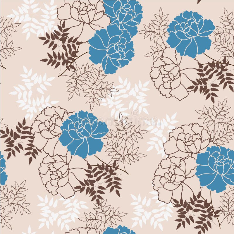 Vintage floral pattern stock vector. Illustration of rose - 18228609