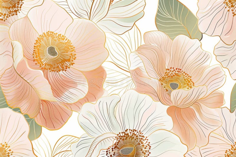 Floral Pattern Artwork stock illustration. Illustration of nature ...
