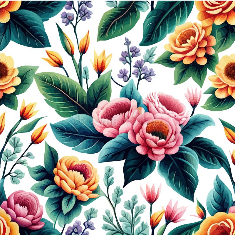 Floral Pattern Background. Spring Design Decorative Texture. Wallpaper ...