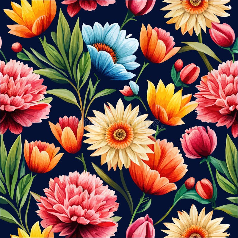 Floral Pattern Background. Spring Design Decorative Texture. Wallpaper ...