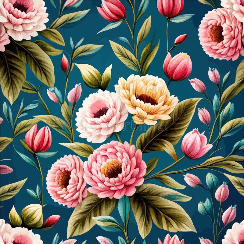 Floral Pattern Background. Spring Design Decorative Texture. Wallpaper ...