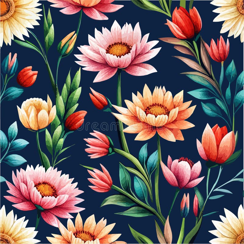 Floral Pattern Background. Spring Design Decorative Texture. Wallpaper ...
