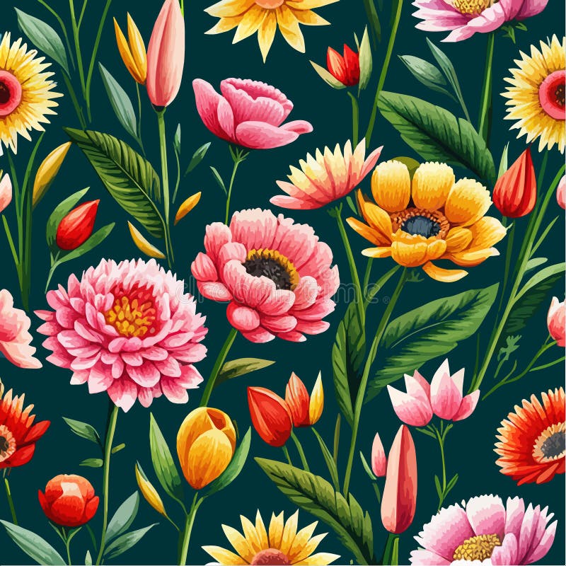 Floral Pattern Background. Spring Design Decorative Texture. Wallpaper ...