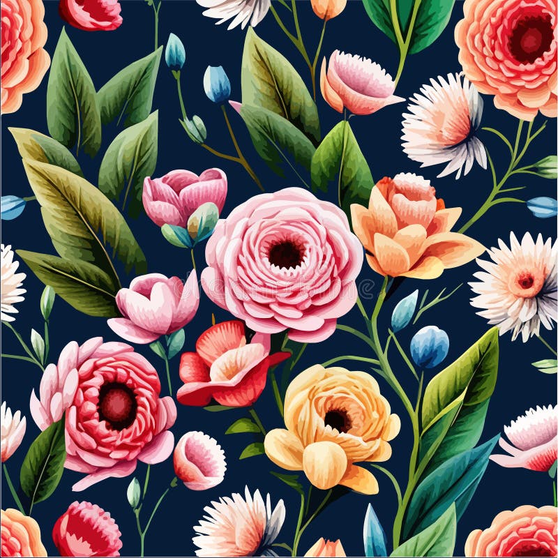 Floral Pattern Background. Spring Design Decorative Texture. Wallpaper ...
