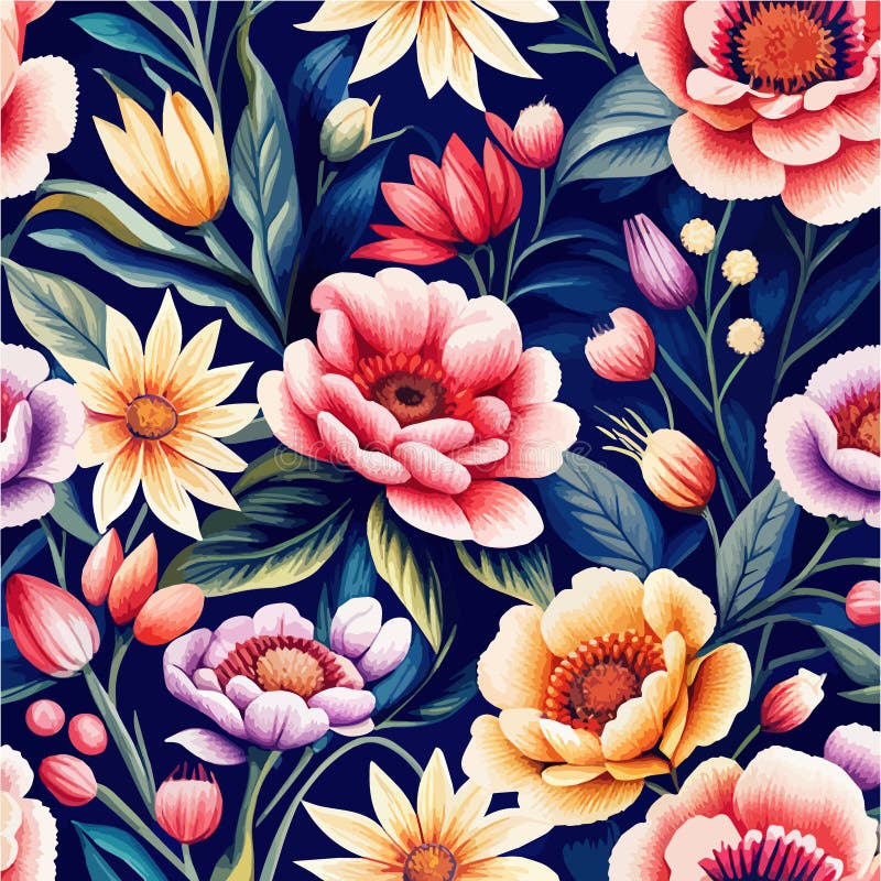 Floral Pattern Background. Spring Design Decorative Texture. Wallpaper ...