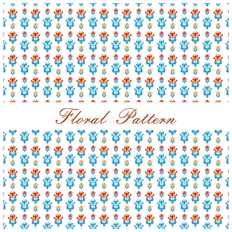 Floral Pattern. Beautiful Decorated Floral Background Stock Vector ...