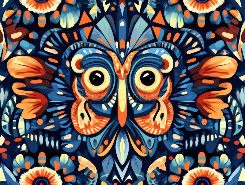 Floral Pattern with Bird Eyes Stock Image - Image of nature, like ...