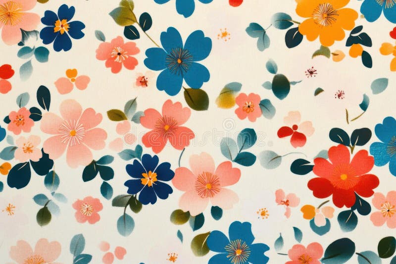 Floral Pattern Blooms with Delicate Details and Vibrant Color for ...