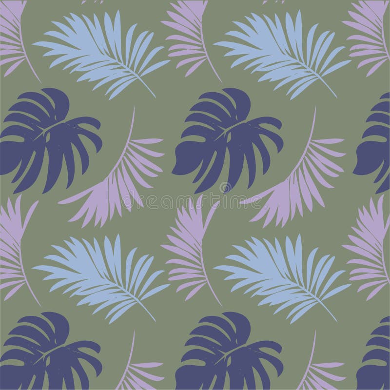 Floral Pattern, with Bright Elements of Leaf Branches, on a Bright ...