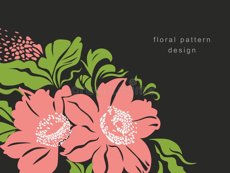 Floral Pattern Circle, Banner Design, Greeting Card or Invitation Stock ...