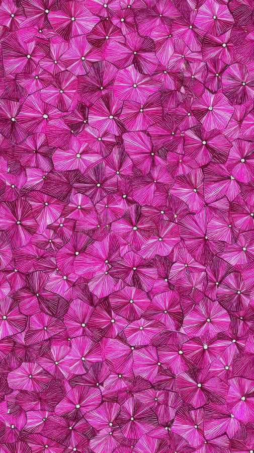 Floral Pattern of Clustered Pink Flowers in a Dense Abstract Composition for Backgrounds and ...