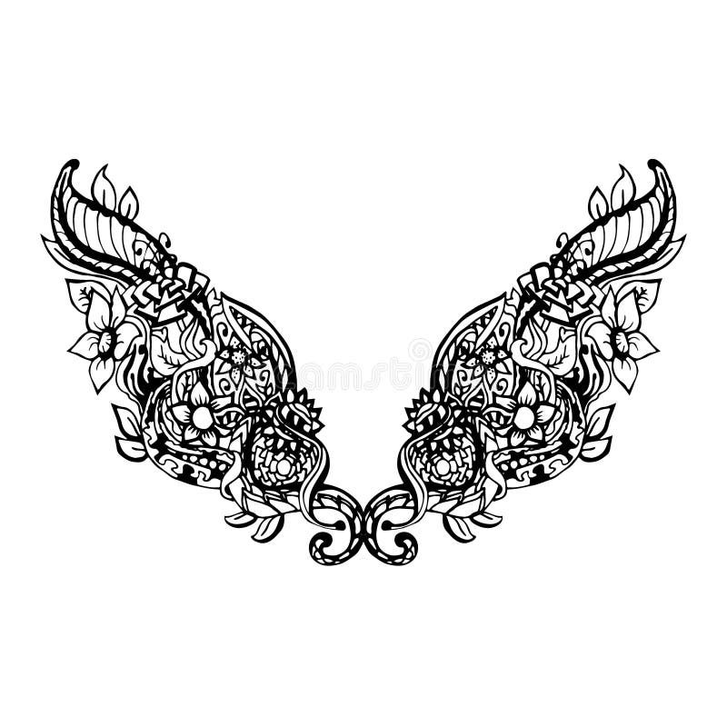 Neck Print Line Design Decorative Black Neck Print Stock Vector ...