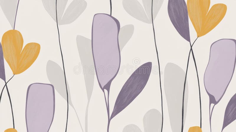 Floral Pattern with Delicate Lines and Shapes, Perfect for Design ...
