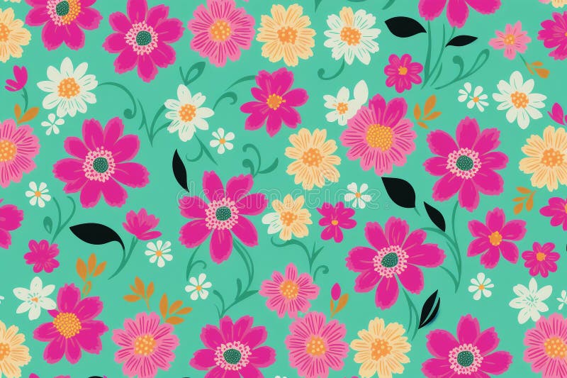 Floral Pattern. Enchanting Blooms. a Captivating Floral Pattern ...