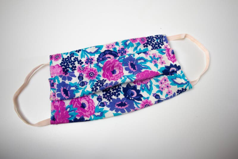 Floral pattern face mask stock photo. Image of corona - 181943584
