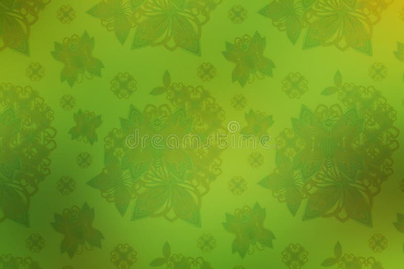 Floral Pattern on a Green Background, Seamless Pattern Stock ...