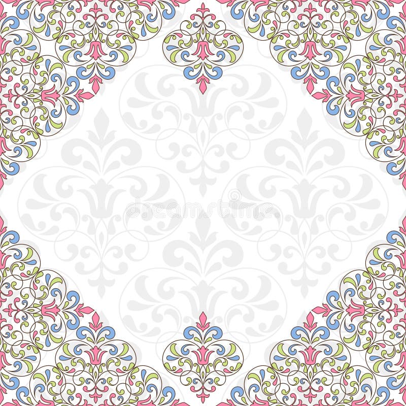 Floral Pattern for Invitation Card. Stock Vector - Illustration of ...
