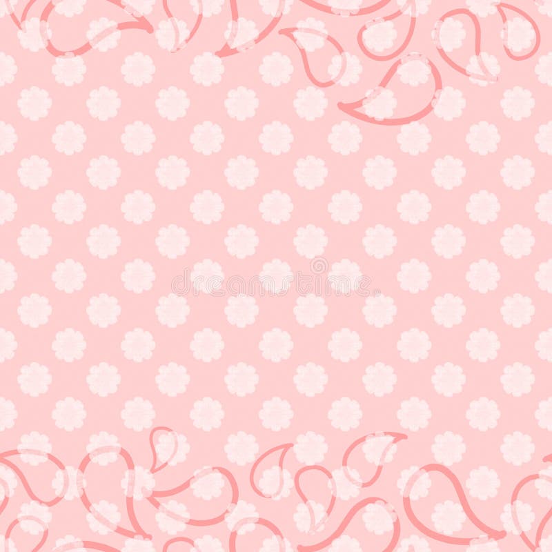 Floral Pattern with a Leafy Frame in a Light Pink Calming Color Stock ...