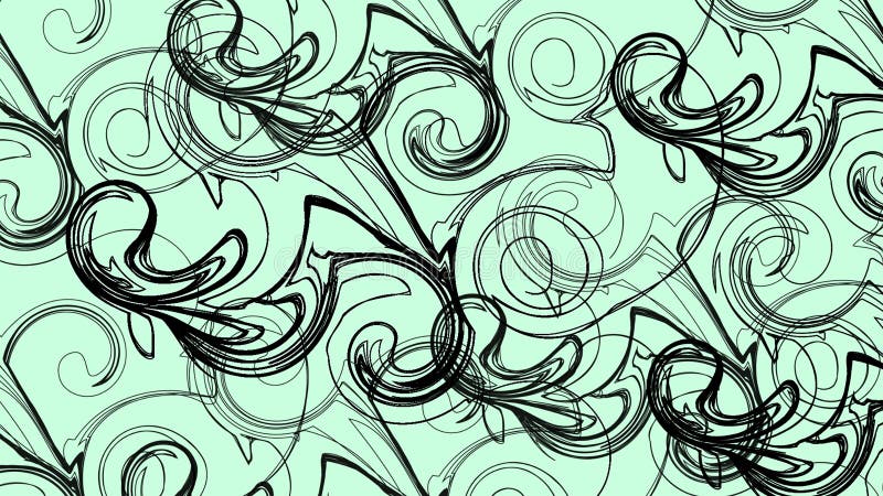 Floral Pattern Made with Continuous Line Drawing Stock Illustration ...