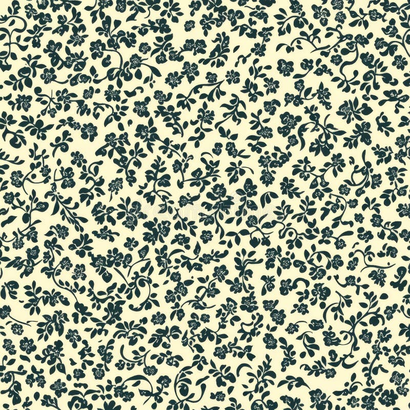 Floral Pattern Made Seamlessly by Hand. a Modern Illustrated Design. a ...