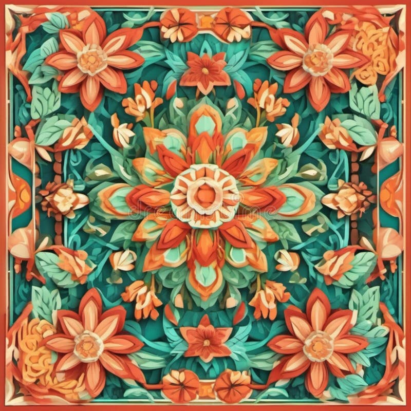 Floral pattern mandala stock illustration. Illustration of petal ...