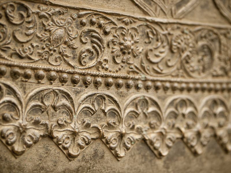 Floral Pattern on a Metal Wall. Stock Photo - Image of background ...