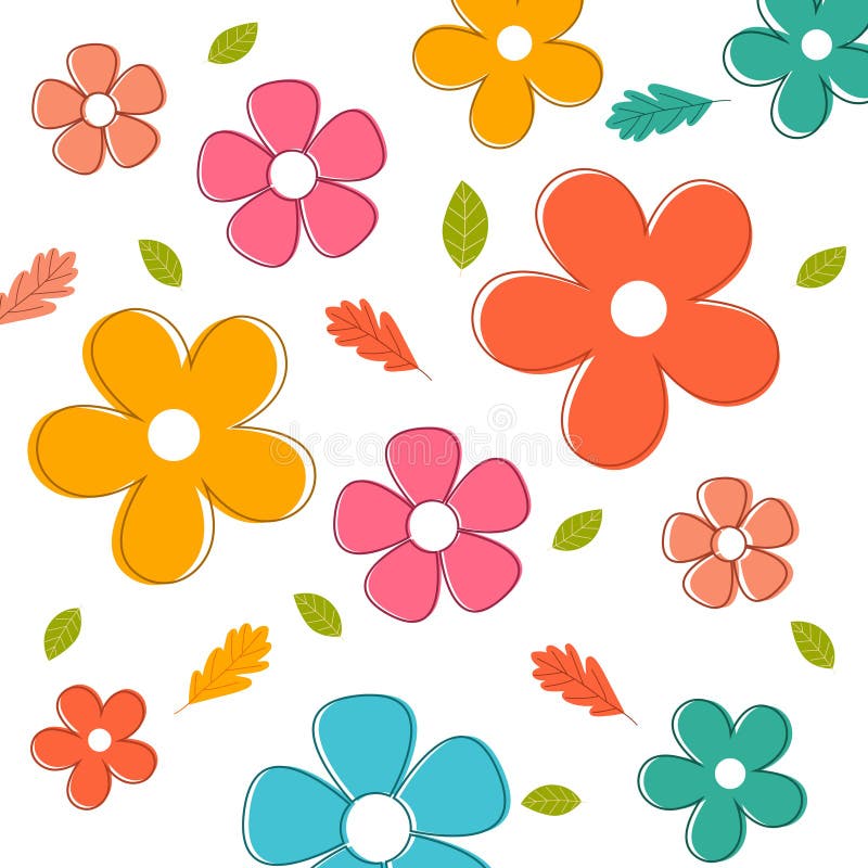 Floral Pattern Modern Spring Fashion Flower Background Decor Art Stock ...