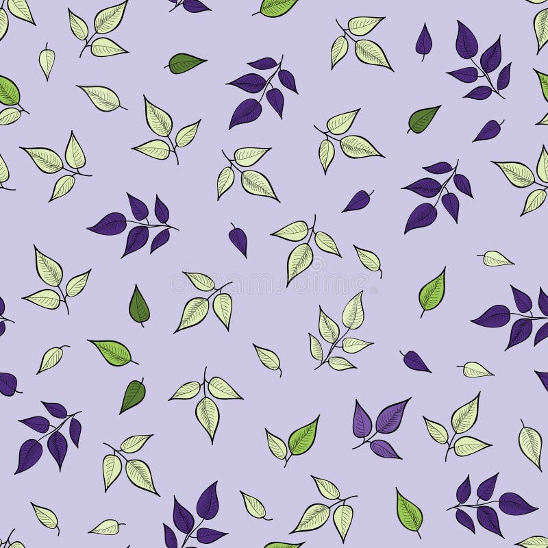 Floral Pattern. Ornamental Leaves Background. Stock Illustration ...