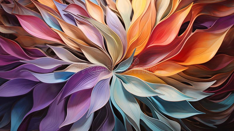 Floral Pattern Paper Craft Colourful Wallpaper Stock Illustration ...