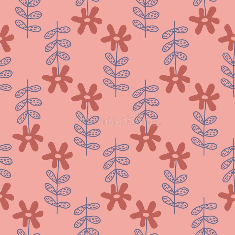 Floral Pattern on Pink Background Seamless Pattern for Design, Daisy ...
