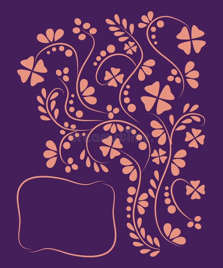 Floral Pattern Post Card, Vector Illustration Stock Illustration ...