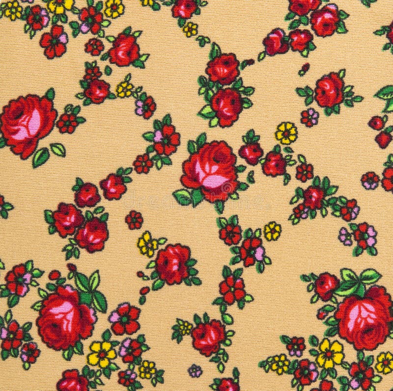 Floral Pattern, Flower Background on Cloth Stock Image - Image of color ...