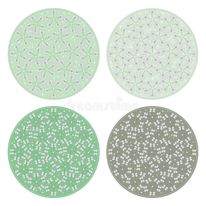 Floral Pattern Round Backgrounds Stock Vector - Illustration of branch ...