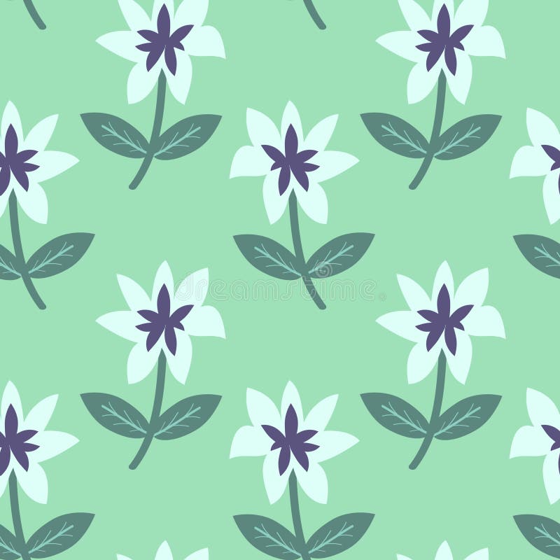 Floral pattern stock vector. Illustration of leaves, garden - 31662390