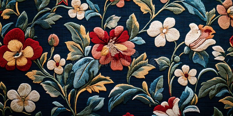 Floral Pattern Textile Design Stock Illustration - Illustration of ...