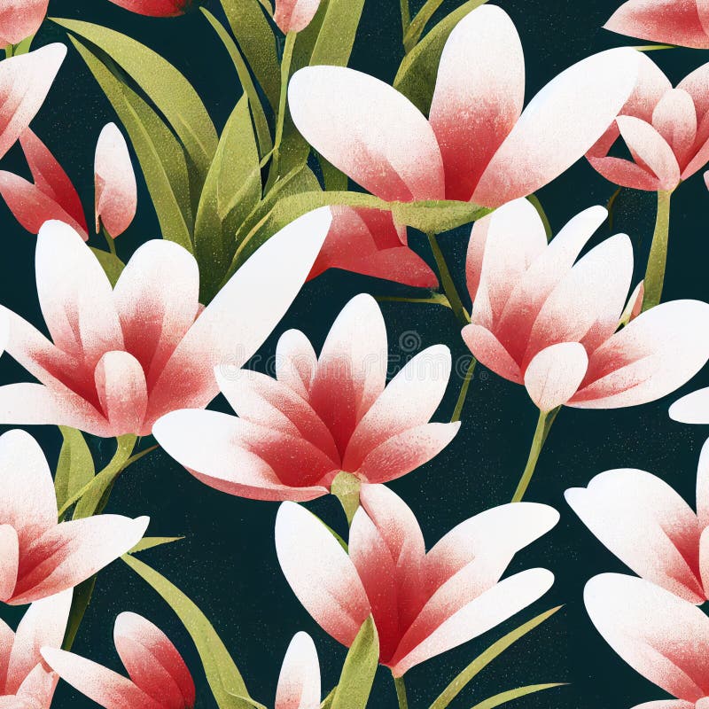 Floral Pattern, Textile and Paper Stock Illustration - Illustration of ...