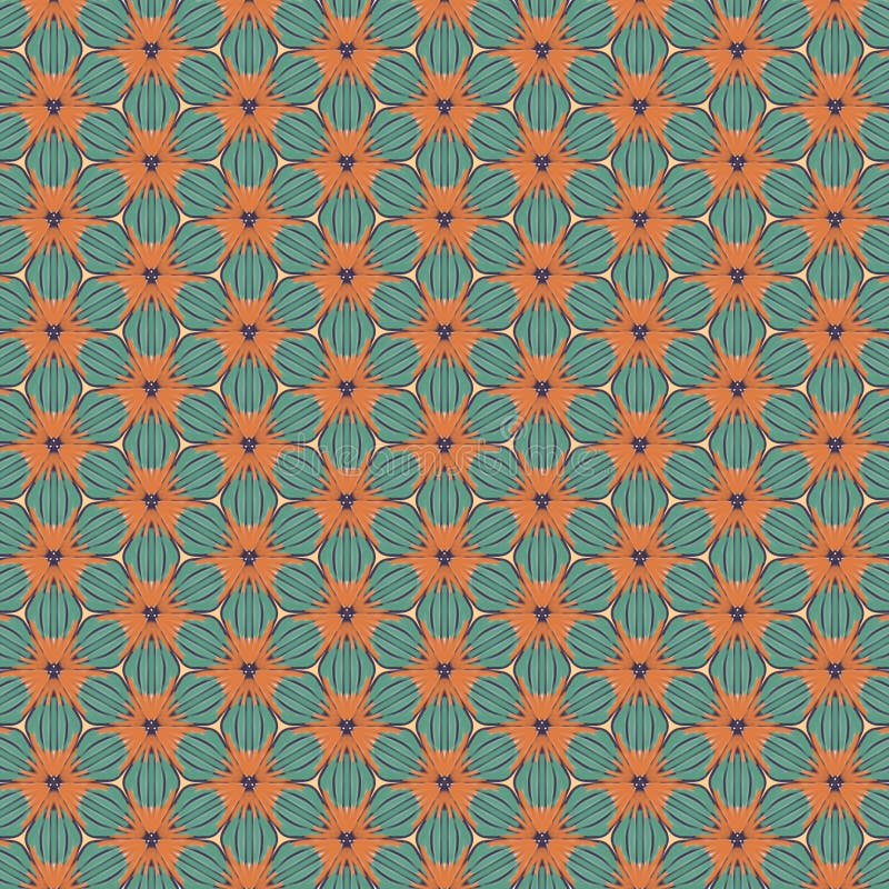 Floral Pattern, Vintage Geometric Pattern. Retro Style and Aesthetic ...