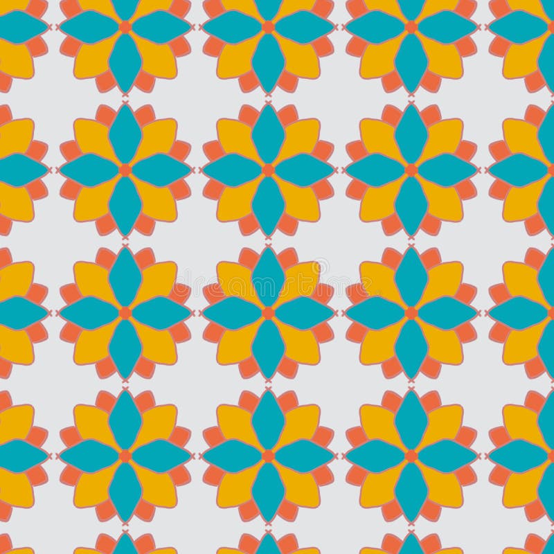 Floral Pattern, Vintage Geometric Pattern. Retro Style and Aesthetic ...