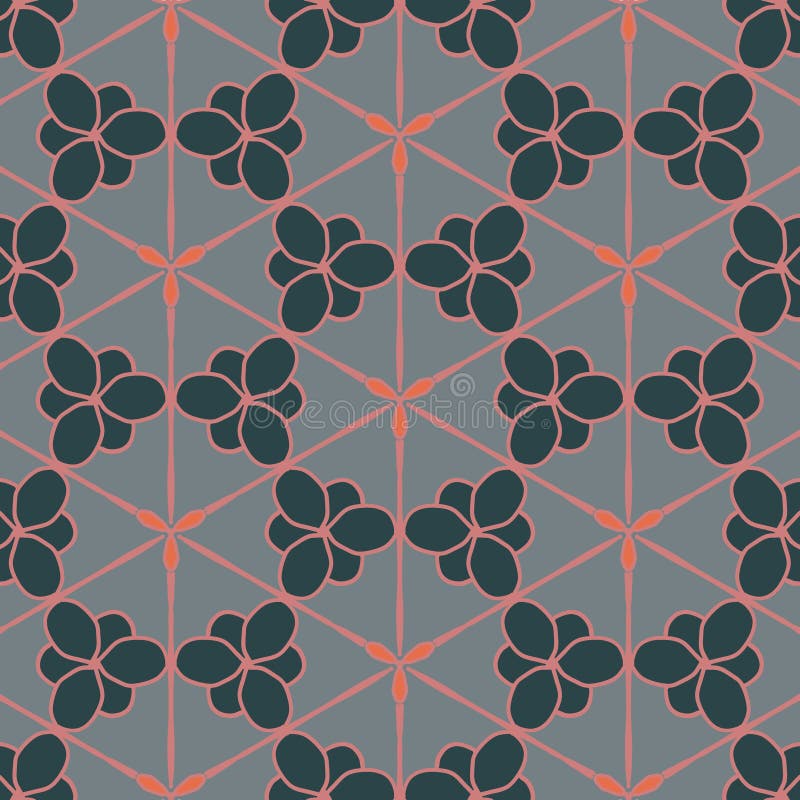 Floral Pattern, Vintage Geometric Pattern. Retro Style and Aesthetic ...