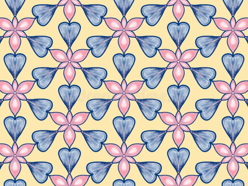 Floral Pattern, Vintage Geometric Pattern. Retro Style and Aesthetic ...