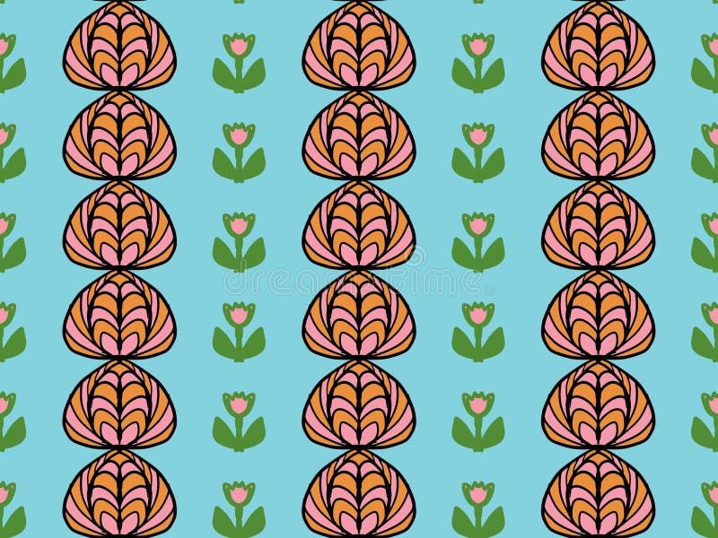 Floral Pattern, Vintage Geometric Pattern. Retro Style and Aesthetic ...