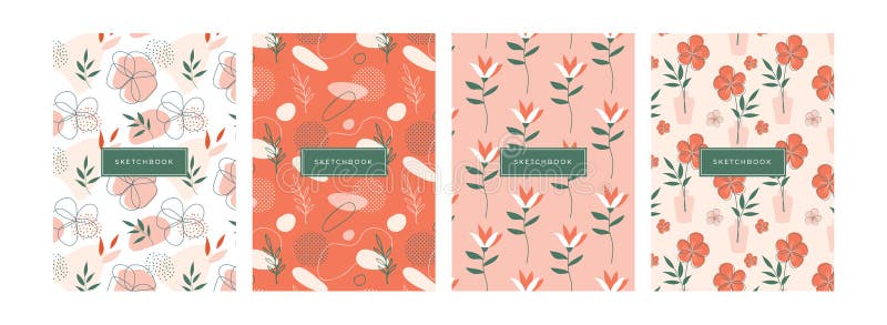 Floral Patterned Covers for Notebook, Calendar, Journal or Sketchbook ...